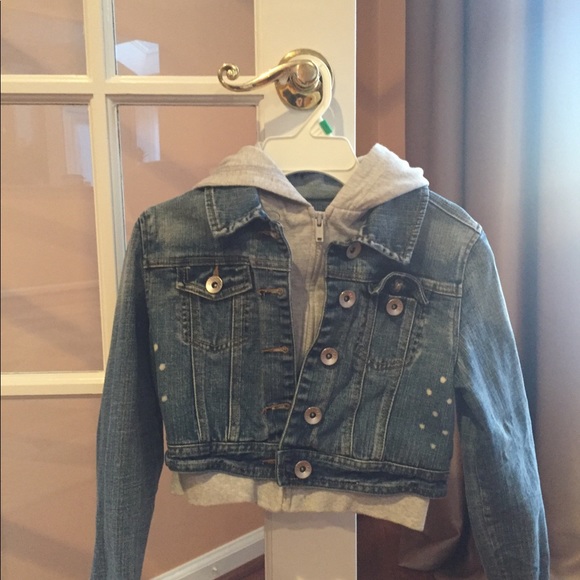 Justice | Jackets & Coats | Justice Denim Twofer Fleece Hooded Jacket ...